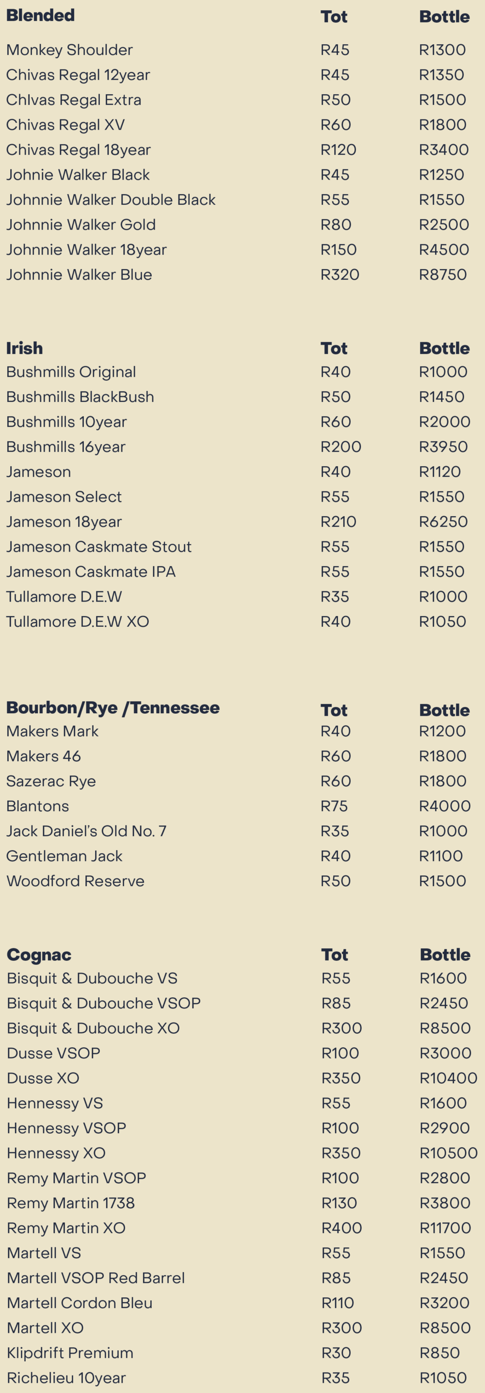 Artistry Sandton Drinks Menu | Garden Bar Cocktails & Rooftop Sips